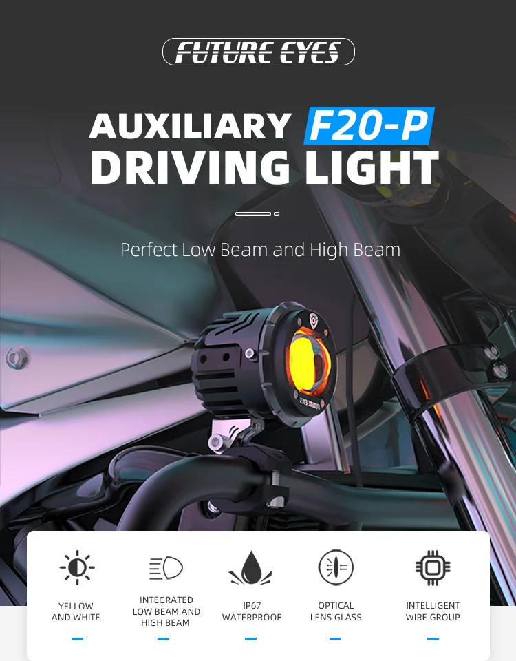 FUTURE EYES F20-P Motorcycle Lights - Reliable & Bright