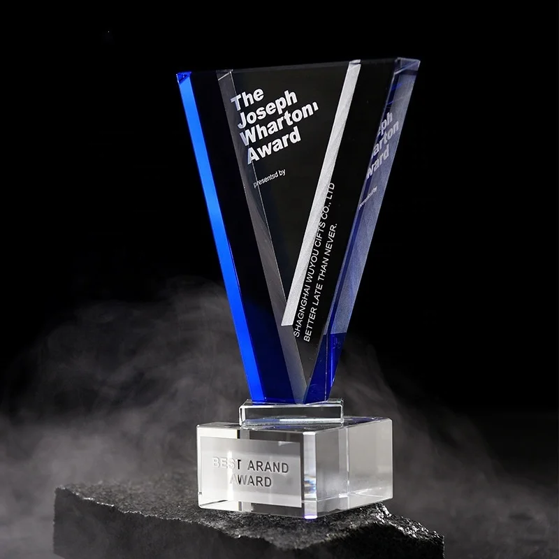 Factory Price Crystal Water Drop Trophy Large Tall Crystal Trophies ...