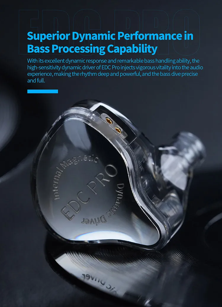 Original KZ EDC PRO Dynamic In-Ear Wired Earphones 3.5mm Interface HI ...