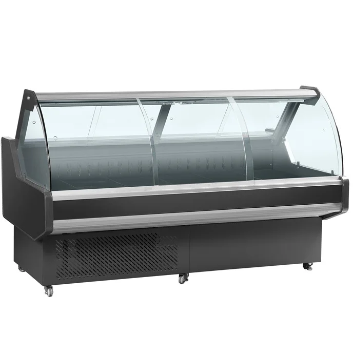 chest meat display freezer and chiller meat cooler display meat display ...