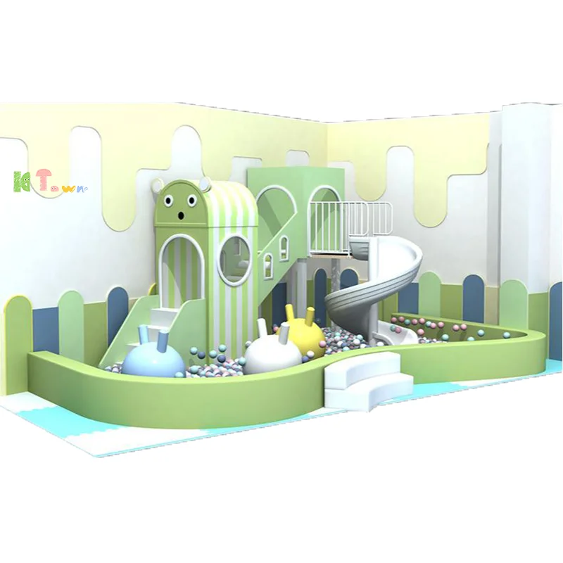 Soft Play Center Playground Kids Slides Themed Set Ball Pit With Slide ...