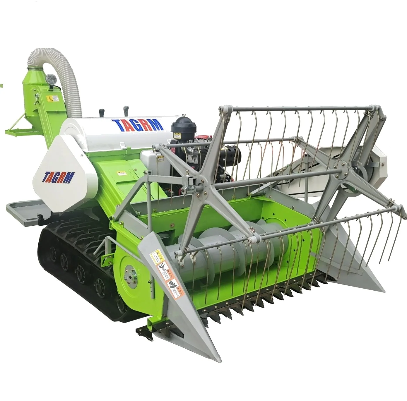 Mini Combine Harvester for Rice and Wheat | 1.2m Cutting Width, 2 Rows ...