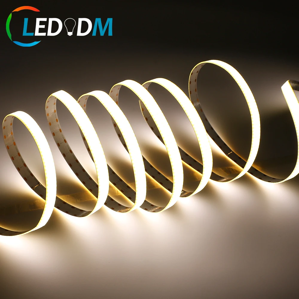 New Fully Luminous Dc24V High Bright COB LED Strip Light Wide Surface ...