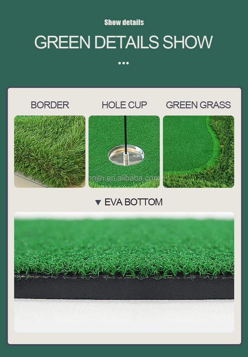 Mini Golf Practice Putting Green - 9-Hole Artificial Grass
