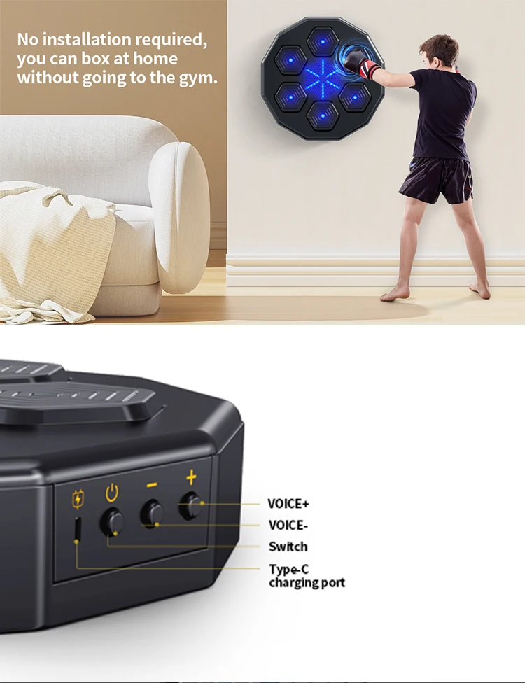 Smart Music Boxing Punching Bag Pad - Procircle Training