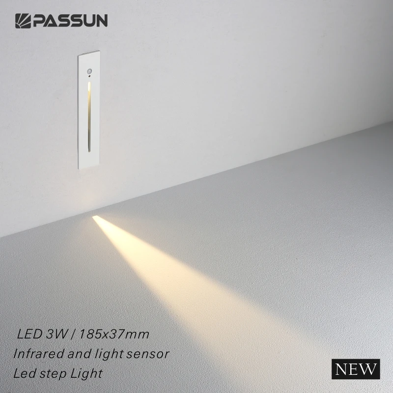Modern Design Aluminum Indoor Recessed Wall Foot Lamp Led Stair Step ...