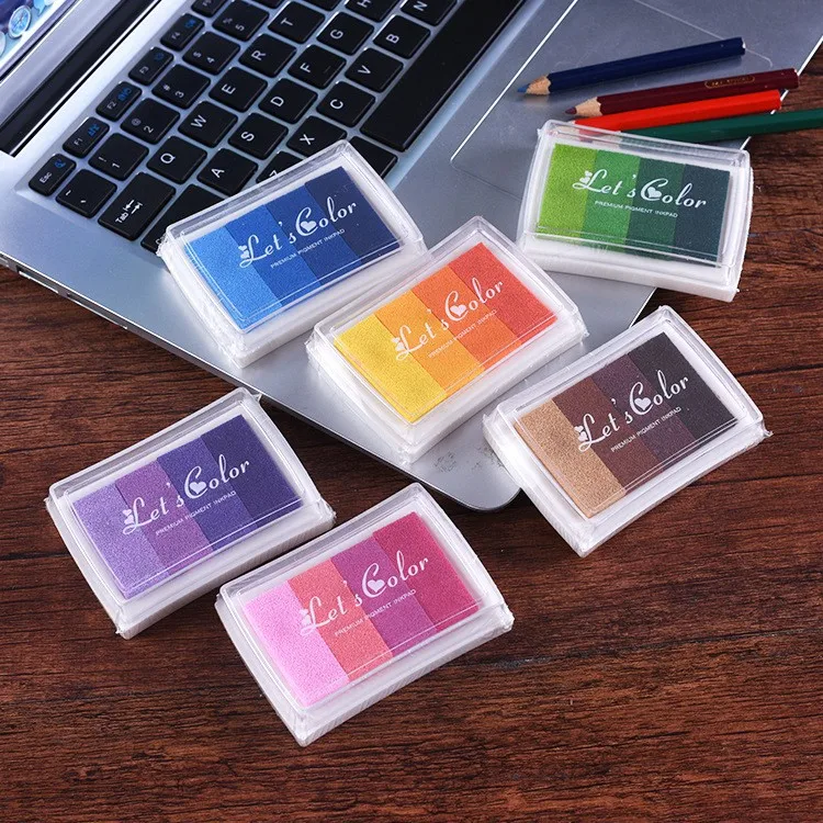 Water-proof Inkpad Ink Stamp Pad Multicolor Oil-based Waterproof Inkpad ...