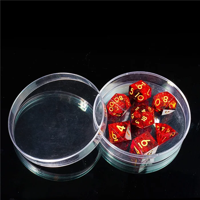 New Liquid Core Dice Set Dnd Polygonal Resin Dice Rolling Rpg Dungeon ...