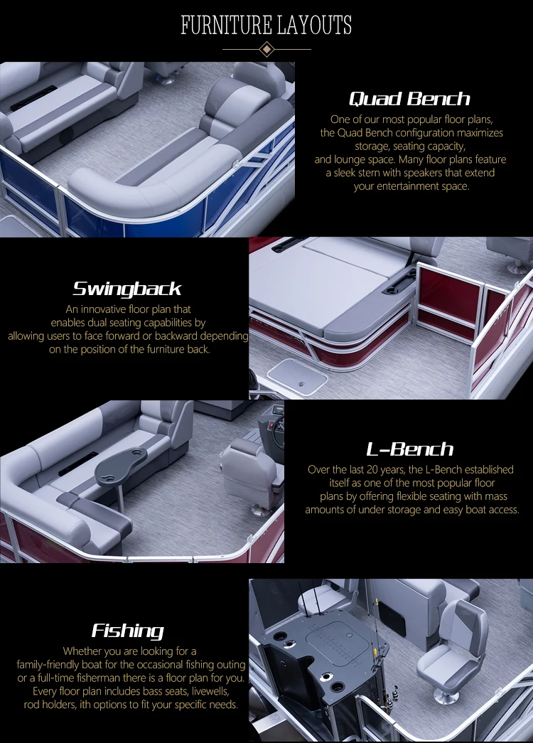Hard Top Pontoon Boat Yacht Luxury Boat Cabin Cruiser Fishing Luxury ...