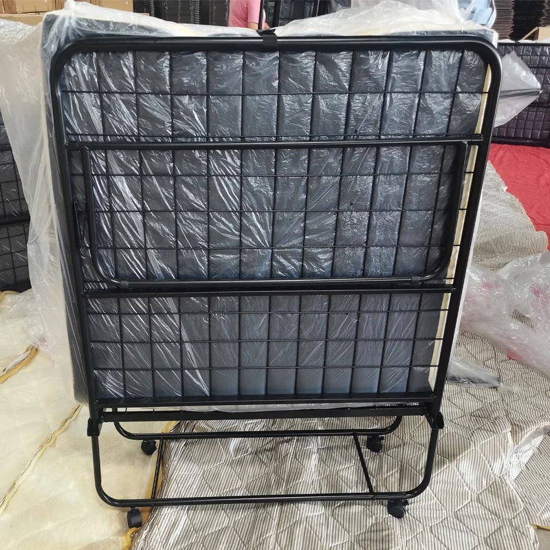 Single Steel Portable Rollaway Metal Fold Folded Foldable Folding Bed ...