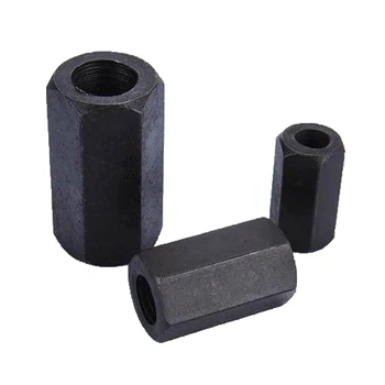 Stainless Steel M10 Long Coupling Hex Connecting Nuts Black Galvanized ...