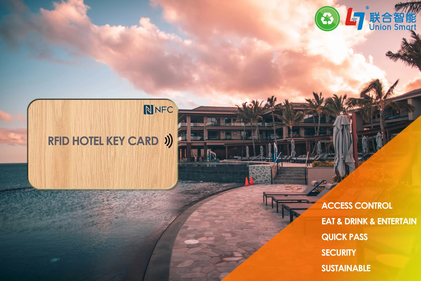 Sustainable Pla Material Nfc Hotel Key Card With Nxp Chips Mifare ...