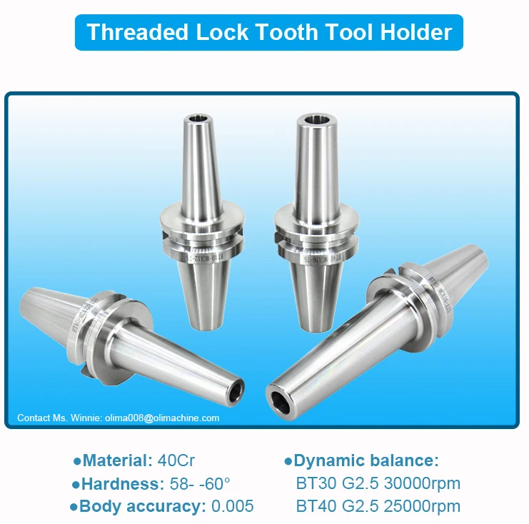 BT40-M16 Thread Locking Tool Holder for End Mill Head Threaded Lock ...