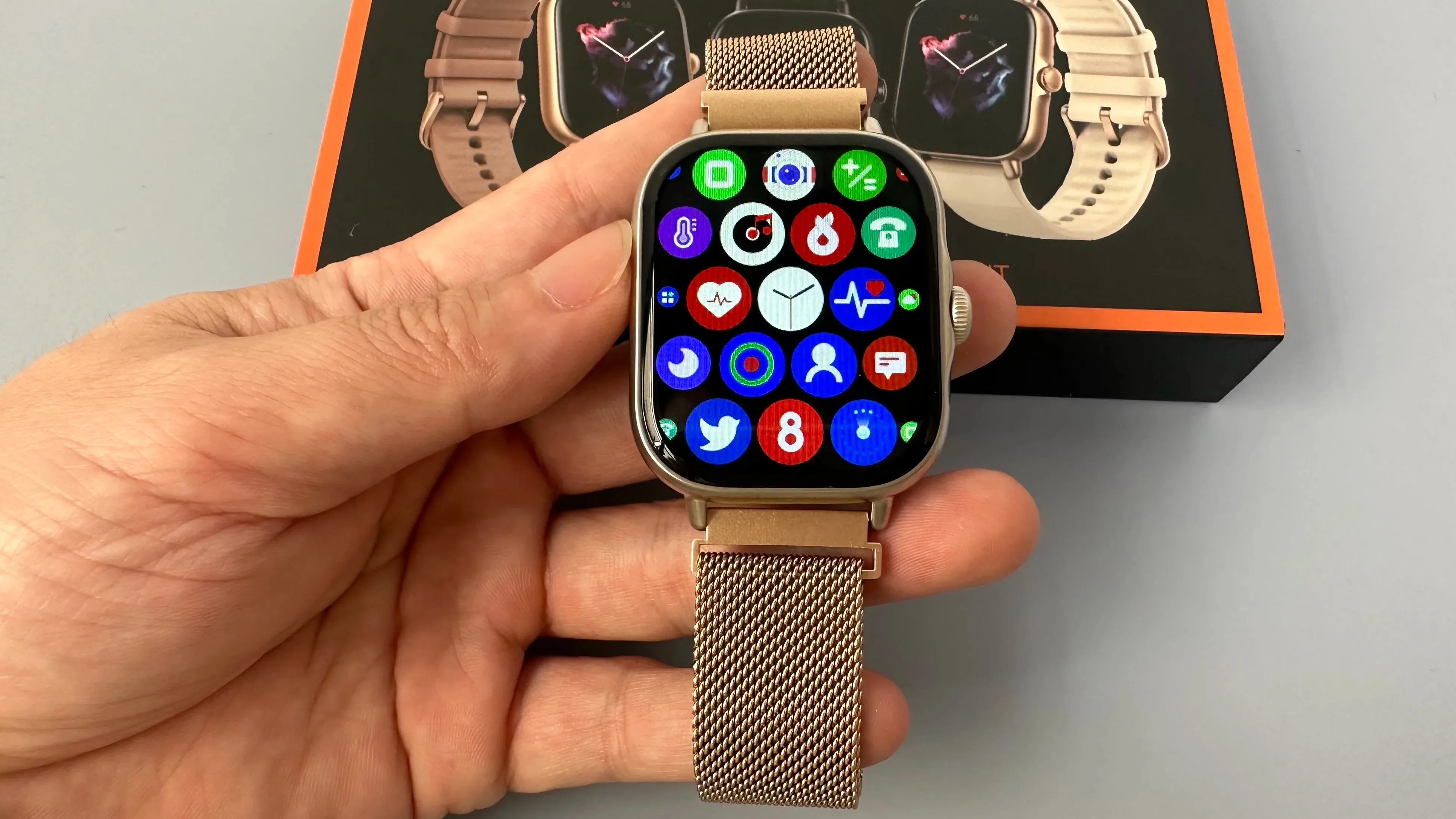 2.01 Inch 220 Mah Battery Metal And Rubber Watch Band Fitpro App Bt ...