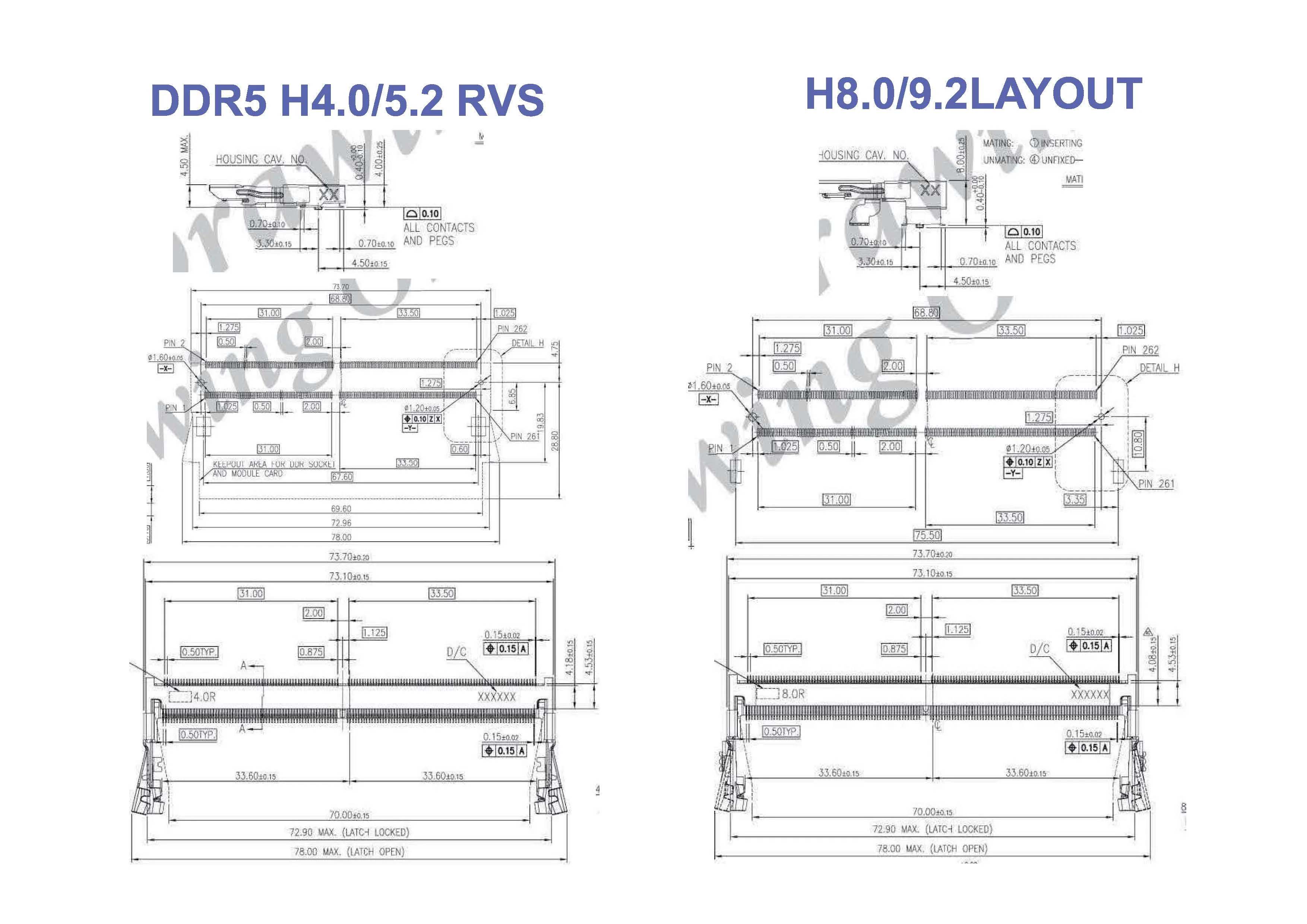 Ddr Terminal Socket Connector Ddr3 Ddr4 Ddr5 So Dimm