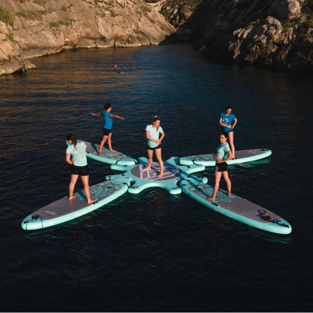 Custom Aqua Marina Inflatable Floating Yoga Dock Platform for Fitness ...