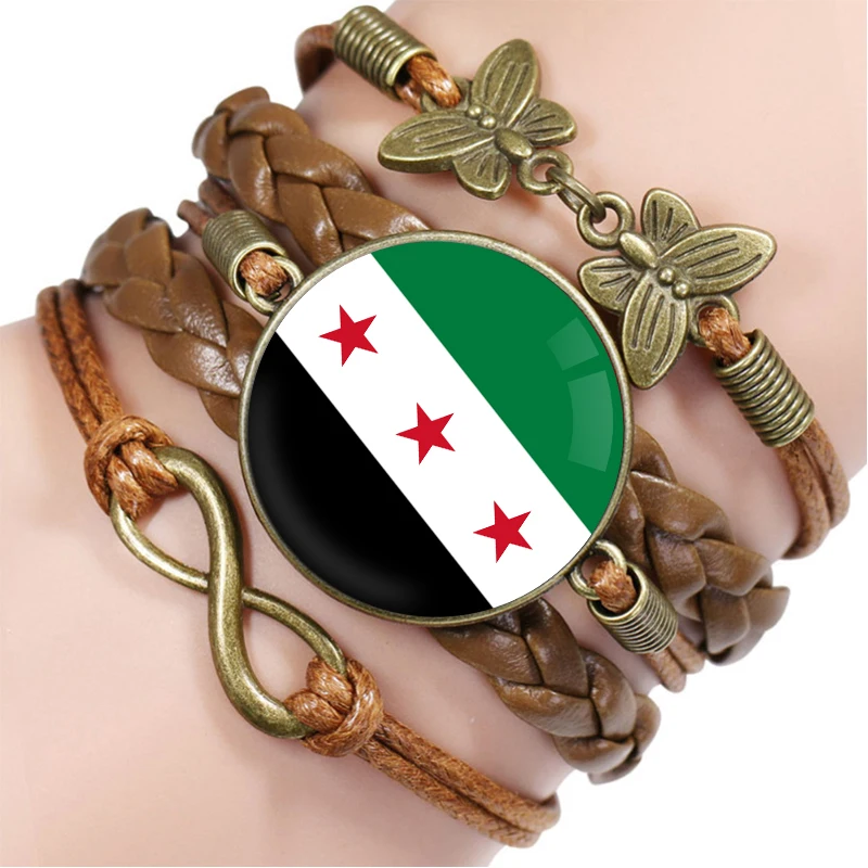Customama Jewelry Set - 100 Models Syria Flag Map Key Chain