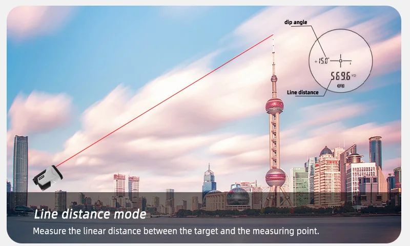 LP-650 Rechargeable Laser Rangefinder Golf 650m - Slope Adjusted