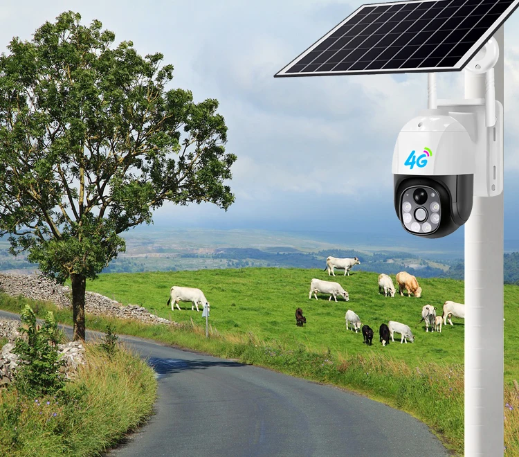 Outdoor Solar Camera PTZ 4G SIM Card 3MP Wifi Security