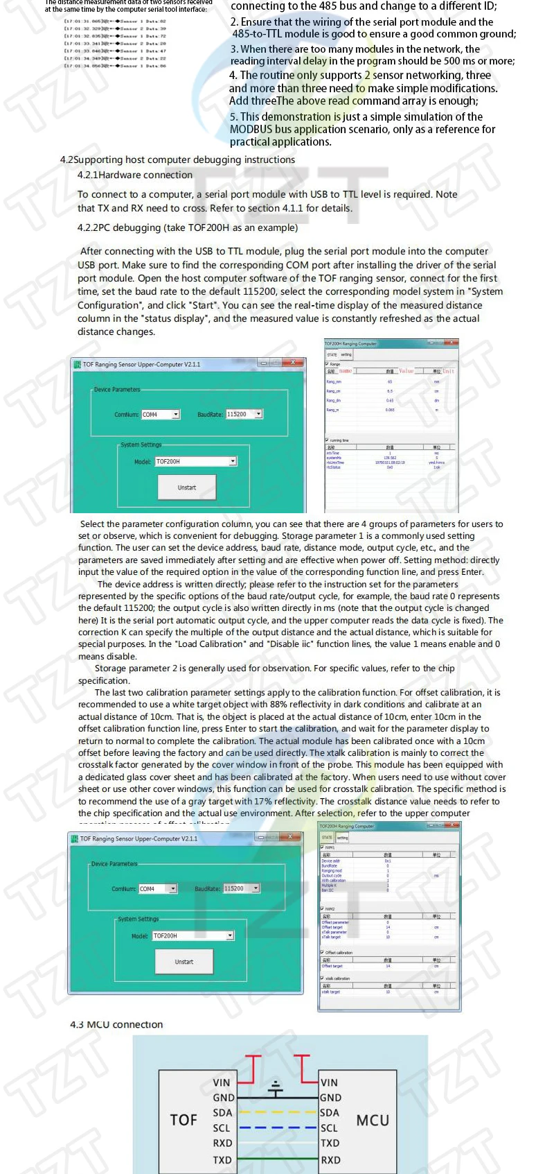 Vl6180 Vl53l0 Vl53l1 Time-of-flight (tof) Laser Ranging Built-in Mcu Algorithm Tof050f Tof200f ...