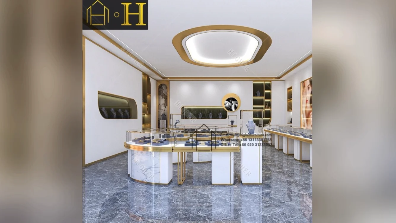 Modern Jewellery Sliding Glass Door Showcase Jewellery Counter Display ...