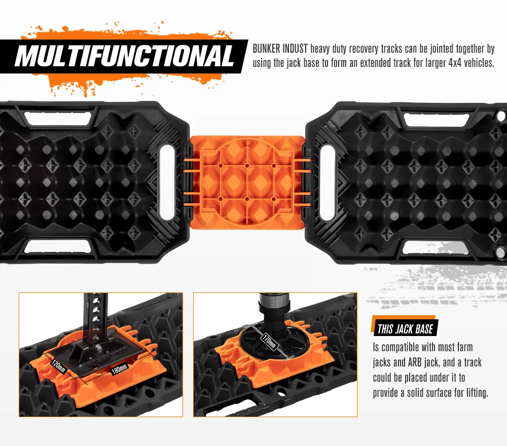 BUNKER INDUST Nylon Rubber Recovery Tracks - Heavy Duty