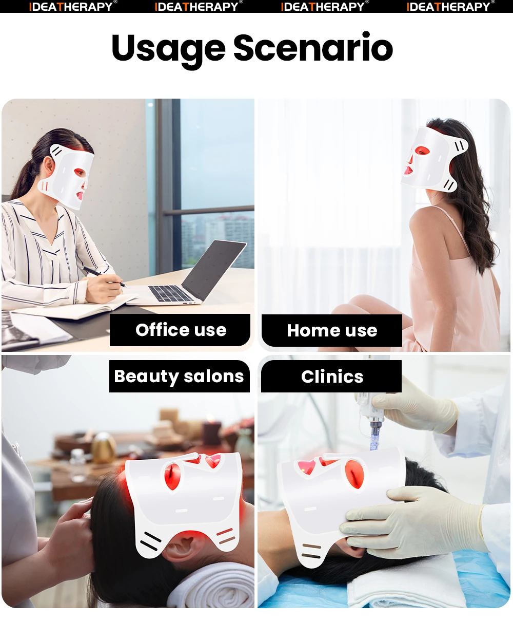 IDEATHERAPY silicone Quad Chip Professional Red Light Therapy Infrared ...