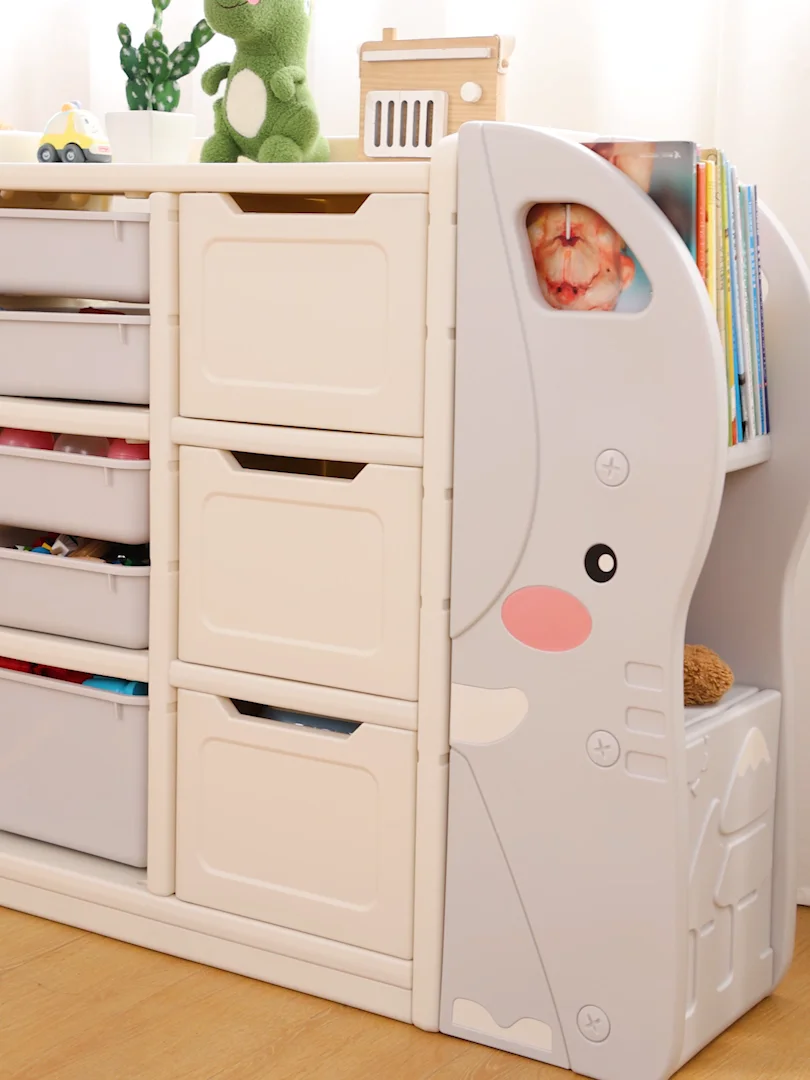 Large-capacity Elephant Shape Toy Shelf Storage Book Shelves Organizer ...