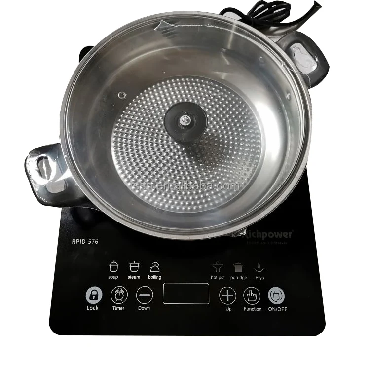1500W Induction Cooker with Digital Touch Control & Soup Pot