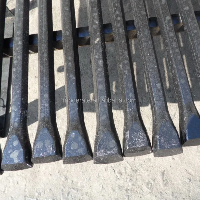 Tapered Drill Pipe Integral Rock Drill Rods With Chisel Bit for Hole ...