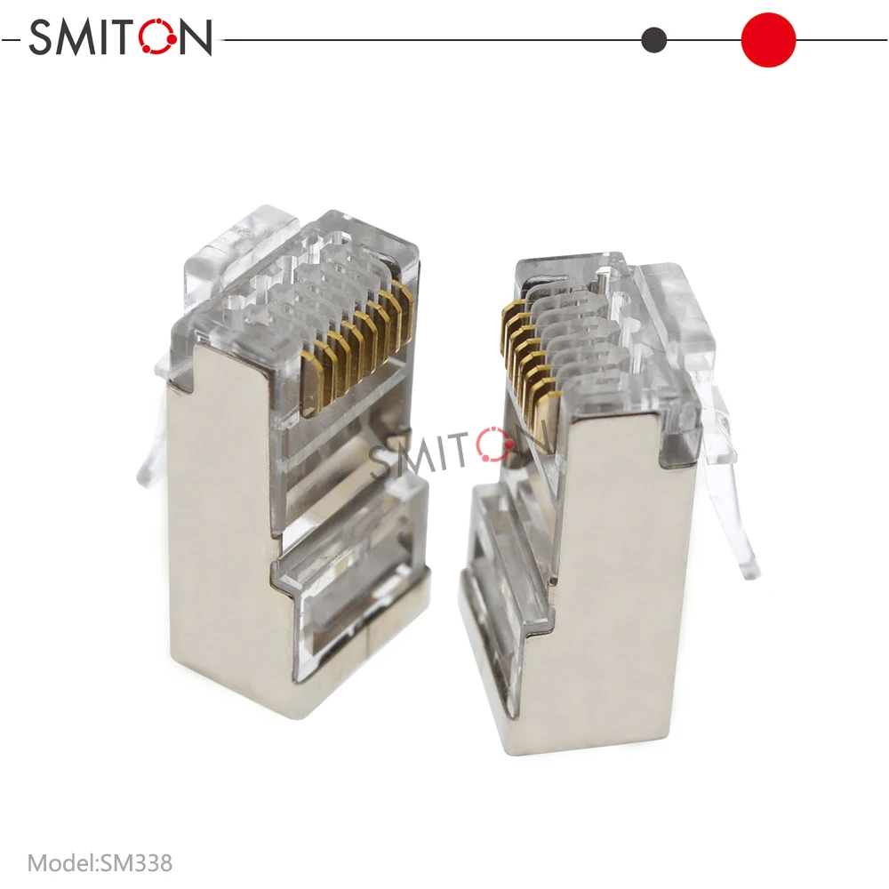 External Shielded Pass Through Cat6a Sftp Connectors Plug Cable Cat6a ...