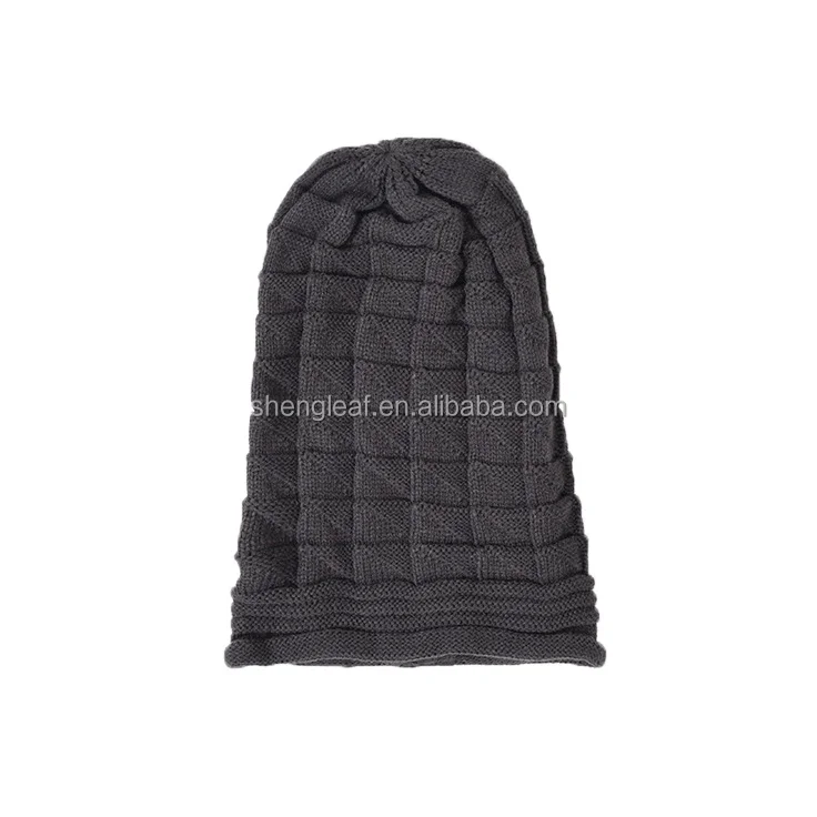 Unisex Knitted Baggy Oversized Slouchy Skullies Women Men Winter Wool ...