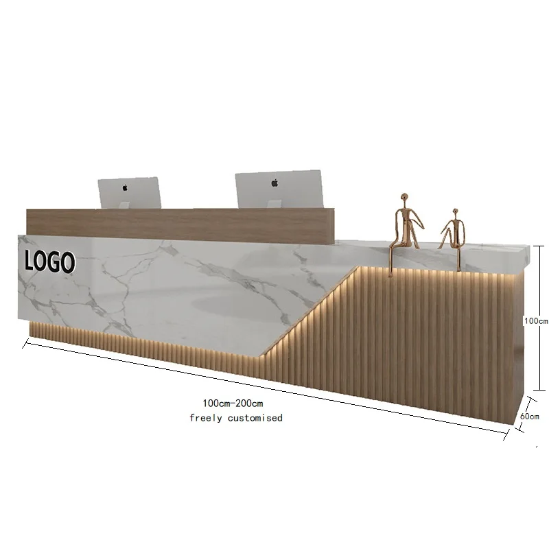 Custom Modern Style Beauty Salon Counter Table Reception Desk for ...