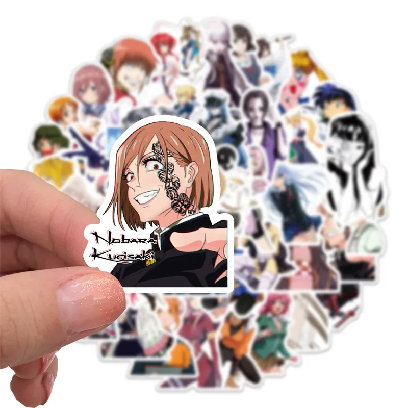 50PCS Japanese Heroine Anime Mixed Stickers - Promotional Gifts