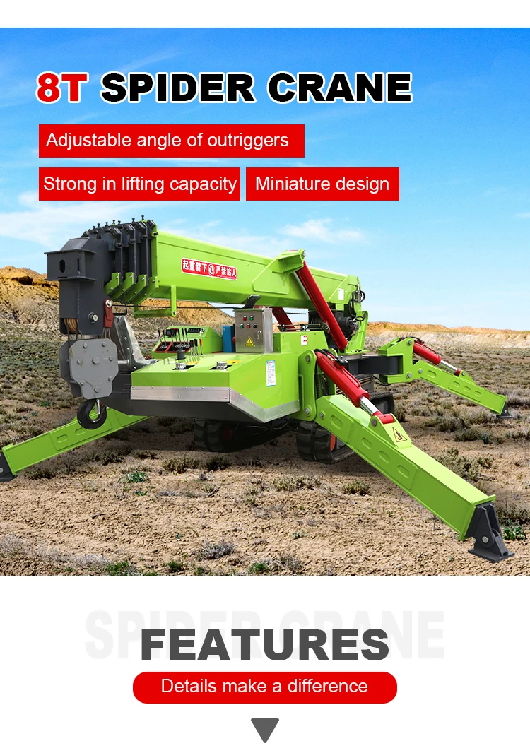 Heavy Duty Mini Spider Crawler Crane Elevator Hoist Glass Curtain Wall ...