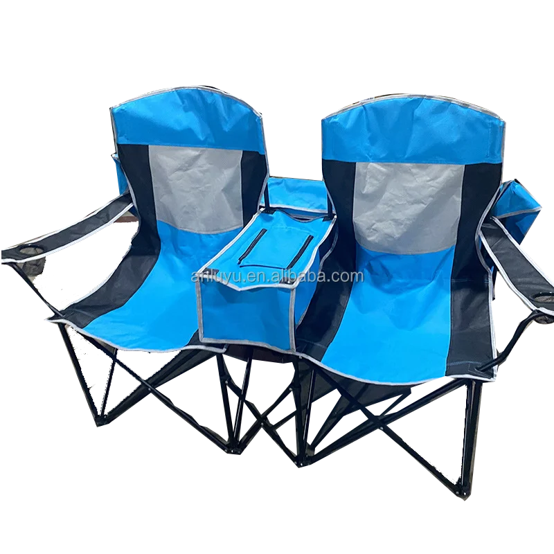 Outdoor Cheap Foldable Lawn Fishing 2-person Folding Double Beach Chair ...