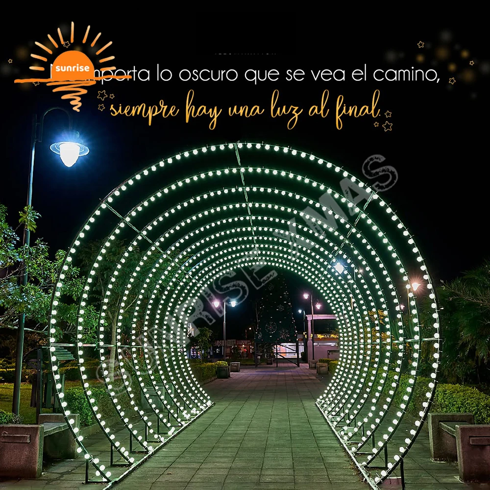 Large RGB led walk through tunnel light show christmas snowflake ...