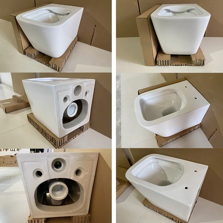 Rimless Round Shape Sanitary Ware Wall Mounted Water Closet Bathroom ...