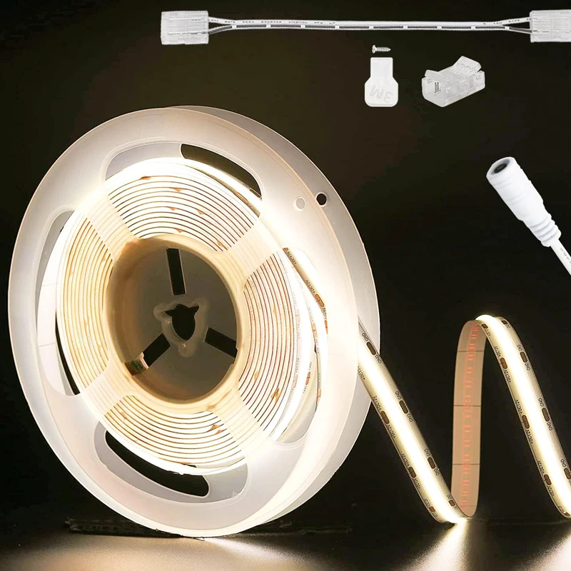 Dual Color Temperature Light Emitting Diode Cob Led Strip DC12v 24v ...