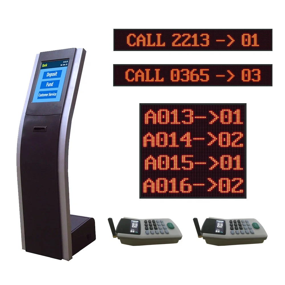 Bank/Hospital/Clinic LED/LCD Token Number Display Ticket Dispenser ...
