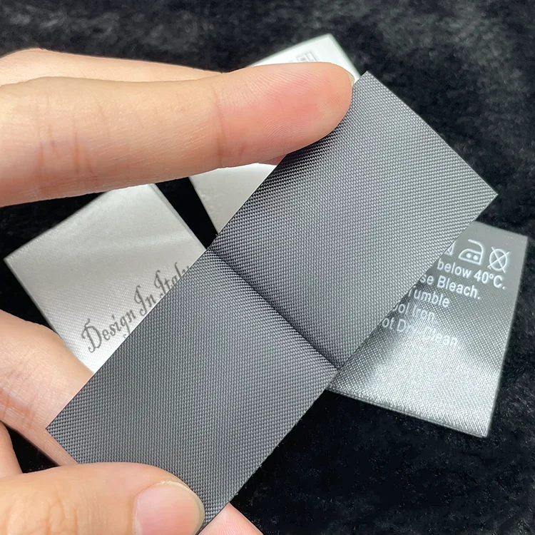 Washable And Sustainable Custom Garment Label Printed Polyester Satin ...
