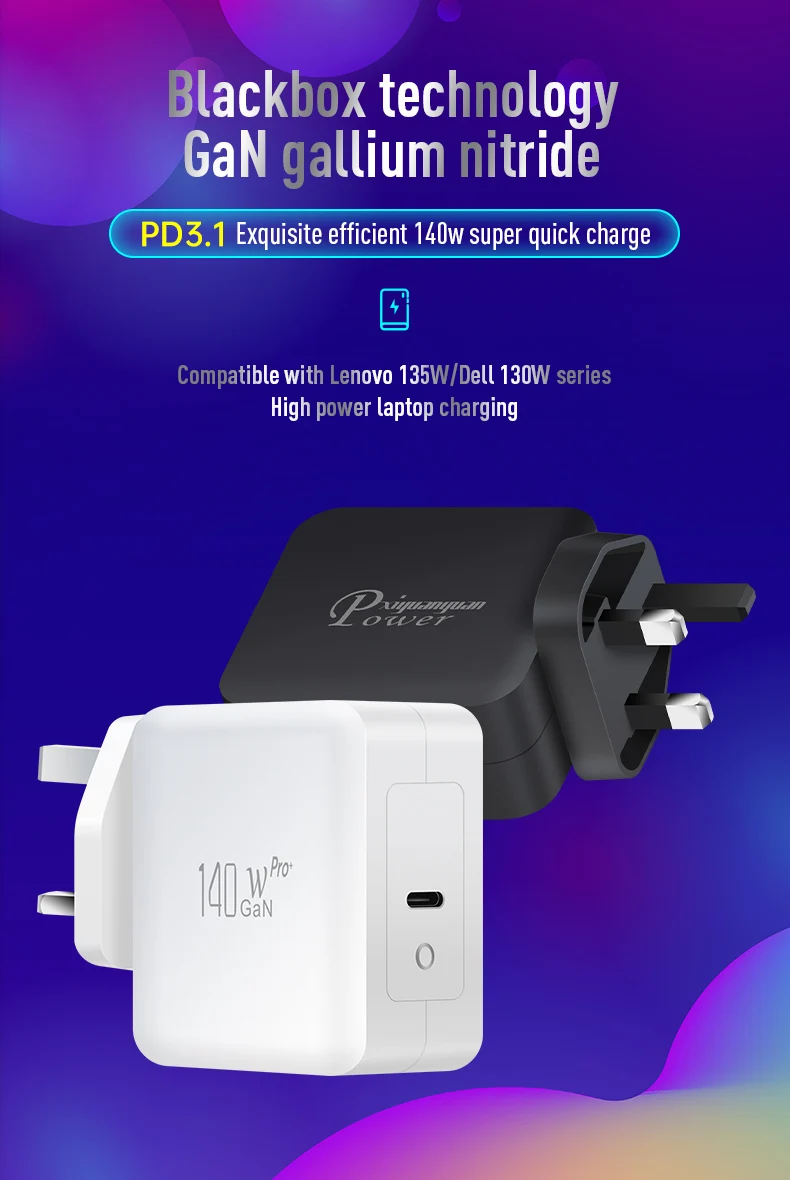 Ukca Wall Type C Pd 3.1 Gan Charger 140w For Apple Macbook Pro 140w Usb ...