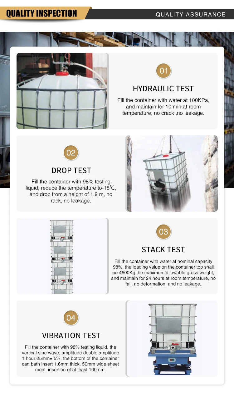 Approval 1000l Type Environmental Container Tank/ibc Tote Ibc Food ...