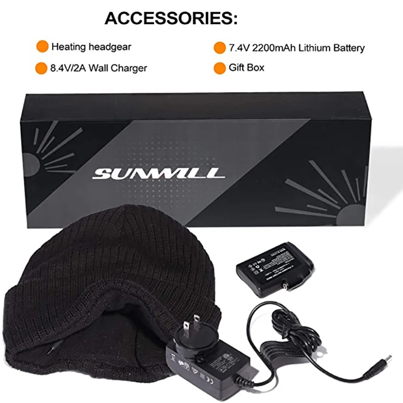 Men Women Rechargeable Electrical Warm Heated Hat Winter Battery Heat ...