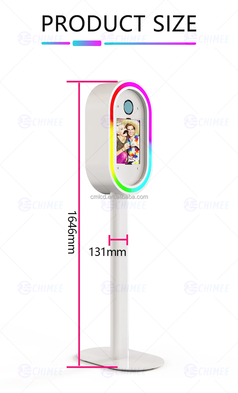 Wedding Photo Booth Elegent Oval Tablet Pc Dslr Photo Booth Mirror Touch Screen Portable Photo ...