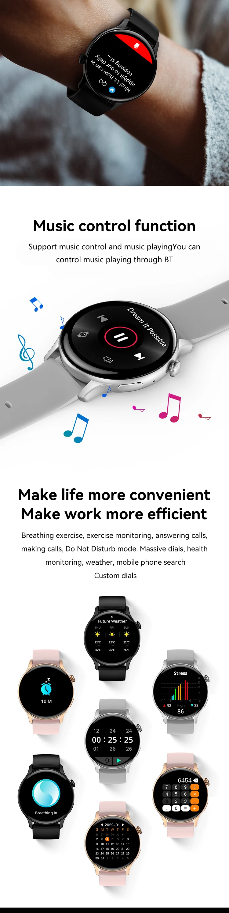 2024 New 1.43 Inch Amoled Screen Nfc Hk85 Smart Watch Men Women Heart ...