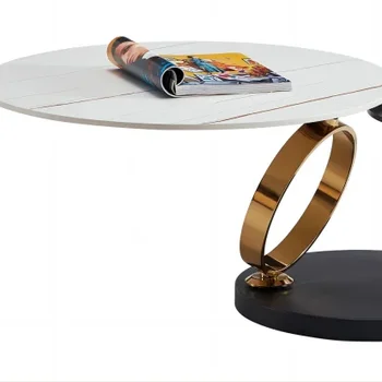 Creative New Design With Circular Chassis Metal Ring Table Legs Black ...