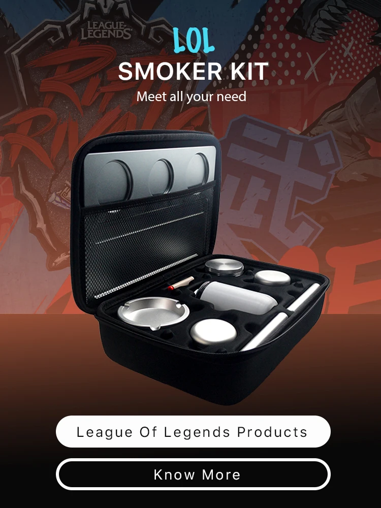 LOL Smoking Kit with Herb Grinder Glass Jar Herb Storage Tube Smoking ...