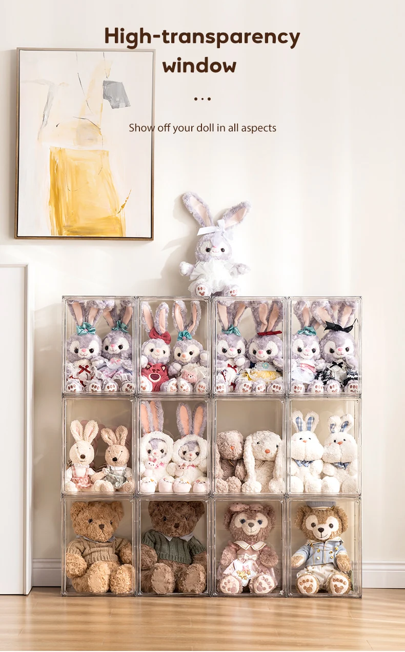 PET Plastic Display Box - Ideal for Stuffed Toy Storage