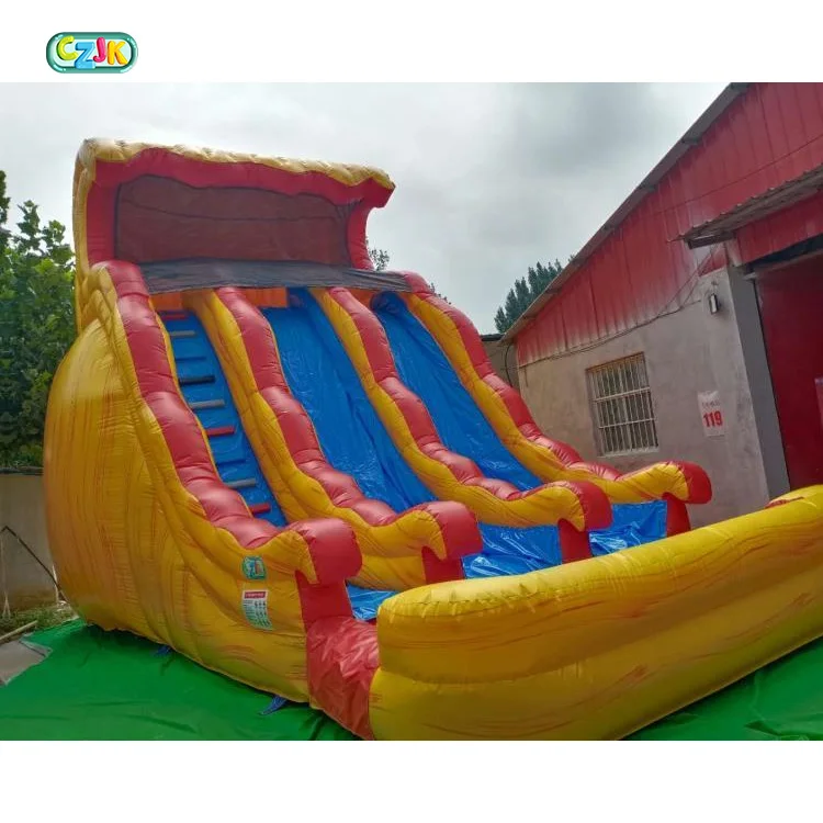 Monsoon 30 Ft Tall Rainbow Enclosed Dual Lane Slip N Slide Inflatable ...